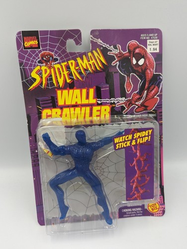 Spider-Man Blue Wacky Wall Crawler New In Box Stick And Flip 1997 Toy ...