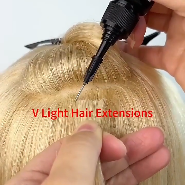 New UV Light Hair Extensions Kit Set Glue v light hair extension ...
