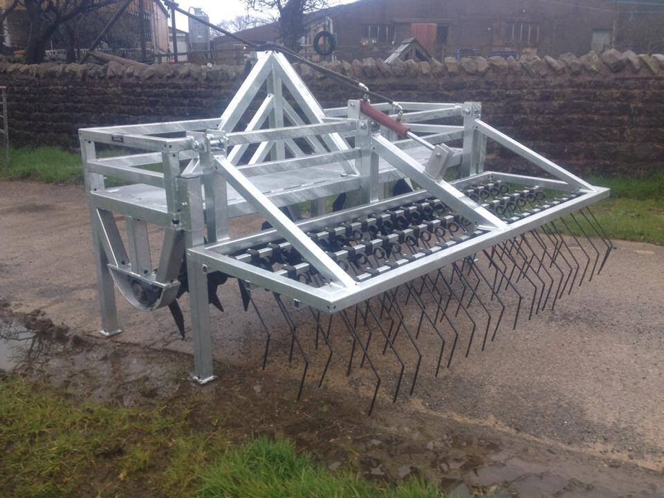 Grassland 3.0m Aerator spiker slitter tractor mounted turf Equestrian ...