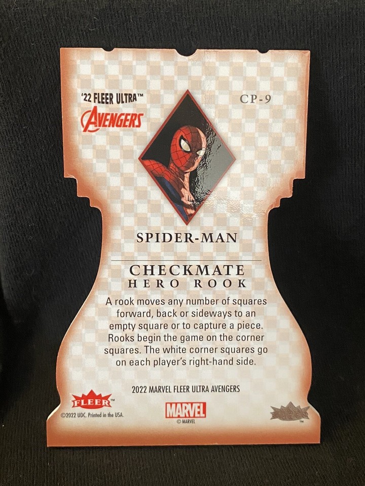 2022 Fleer Ultra Marvel Avengers Checkmate Hero Rook CP-9 Spider-Man | eBay