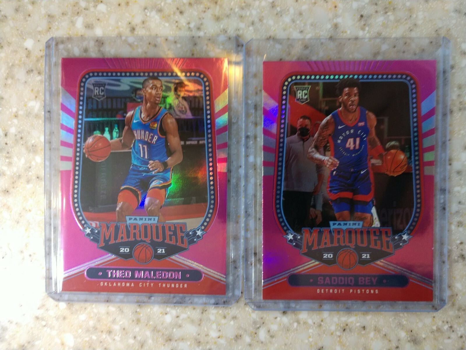 2020-21 Panini Chronicles Saddiq Bey Marquee Pink RC #248 & Theo ...