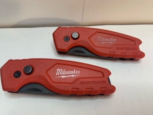 Lot of 2 Milwaukee Fastback 48-22-1500 Pocket Knife/Cutter -- Great ...