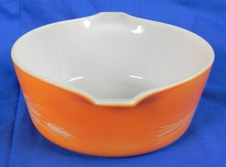 Pyrex Casserole Dish #472-B, Orange "Autumn Harvest" Pattern, 750ml ...