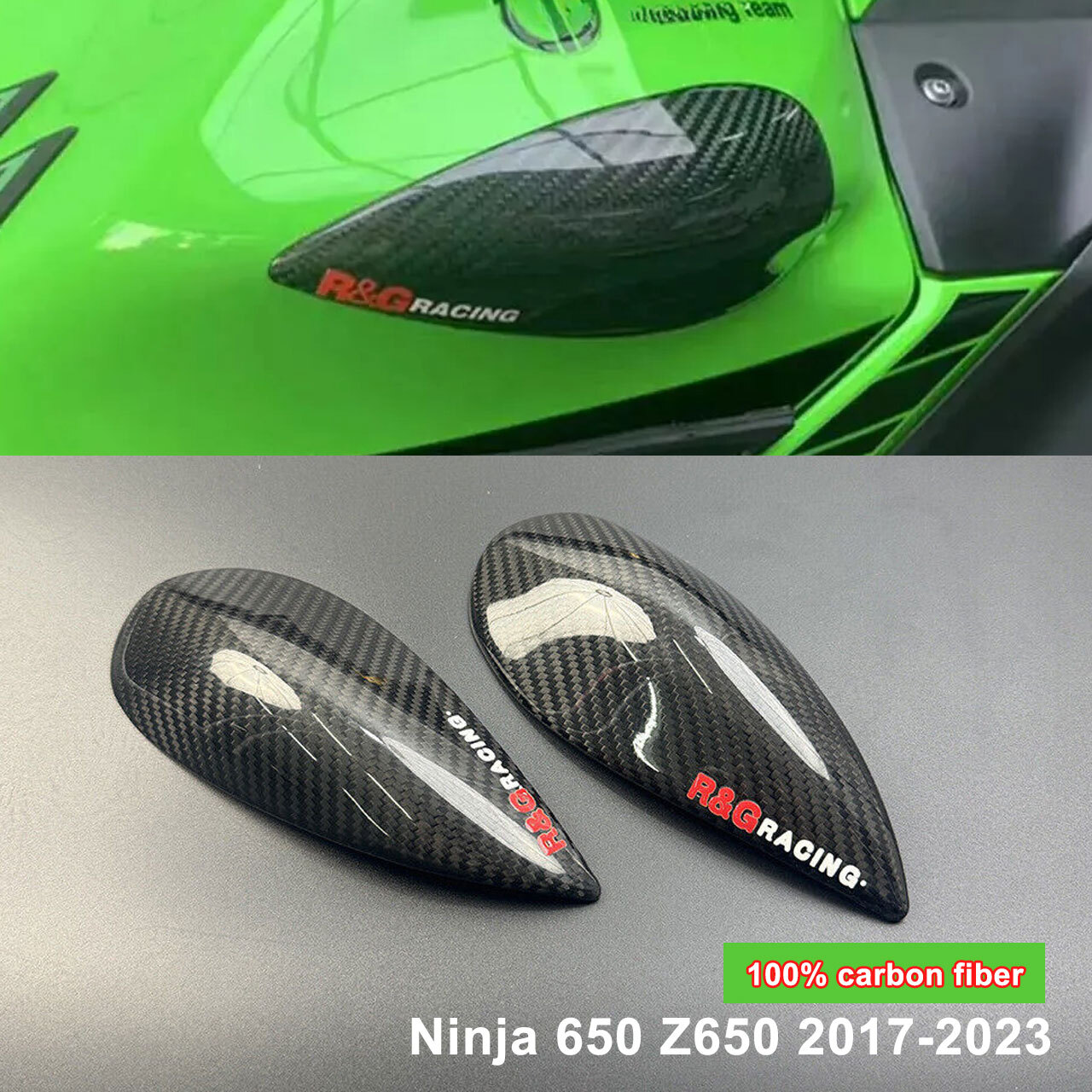 For Kawasaki Ninja 650 z650 carbon fiber storage tank slider protection ...