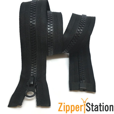 Open Ended Zip #8 Chunky Plastic Teeth - Heavy Duty no 8 Zipper | eBay UK