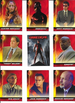 DAREDEVIL COMPLETE SET OF 72 MARVEL MOVIE CARDS NM ELECTRA KINGPIN ...