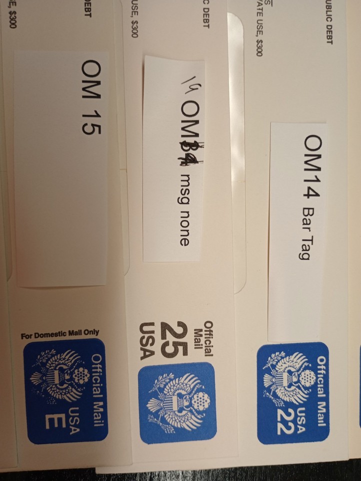 Specialty Collection Of Official Stationary Envelopes, Watermarks ...