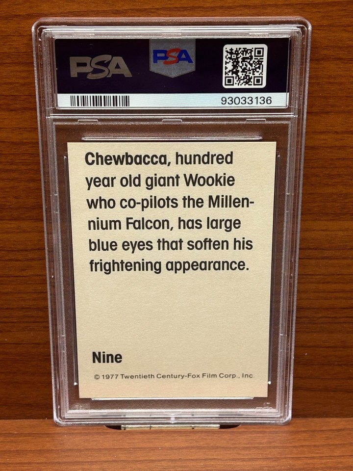 1977 Star Wars Wonder Bread CHEWBACCA #9 PSA 8 NM-MT | eBay