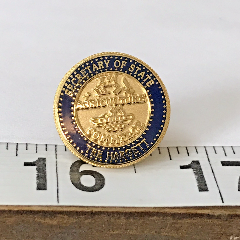 Secretary Of State Tre Hargett Agriculture Commerce Lapel Hat Tie Pin ...