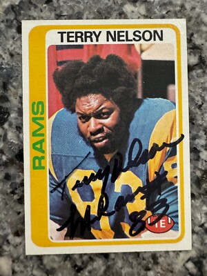 Terry Nelson Signed LOS ANGELES RAMS Card 1978 Topps | eBay