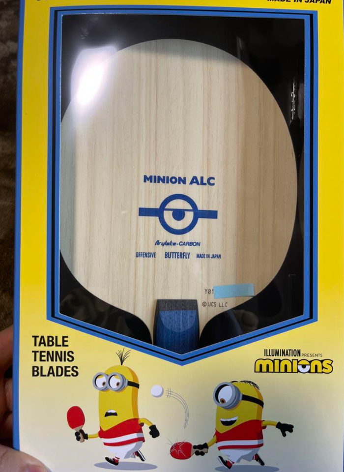 Butterfly Table Tennis Limited Edition Minion ALC-FL Racket Blades ...