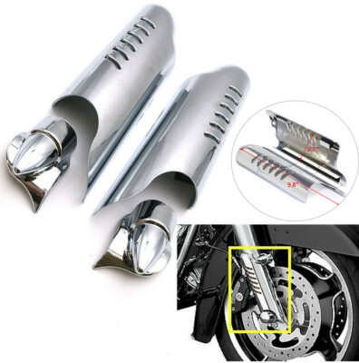 Chrome Lower Fork Leg Covers For Harley Electra Glide FLHT Street Glide ...