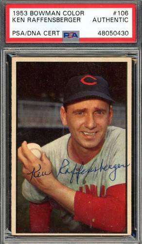 Ken Raffensberger PSA DNA Signed 1953 Bowman Color Autograph | eBay