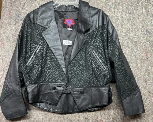 Vintage Verducci Womens Jacket Genuine Leather Black Size 10 | eBay