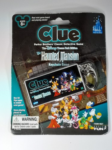 Disney Haunted Mansion CLUE Game Keychain Parker Brothers 2002 Rare NIB ...