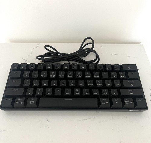KOORUI Gaming Keyboard 60 Percent, Wired 61 Keys - Wired, BLUE SWITCH ...