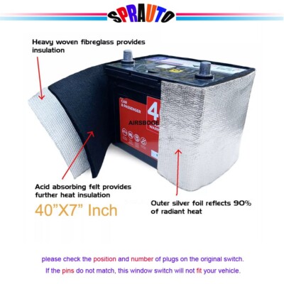 Universal Car Battery Heat Shield Insulation 4WD 4X4 Truck & Acid Proof ...