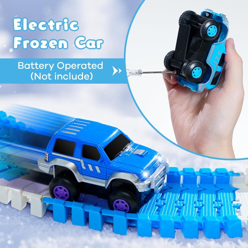 Frozen Race Track Toys for Girls Ages 3-8, 224 PCS Princess Castle Car ...