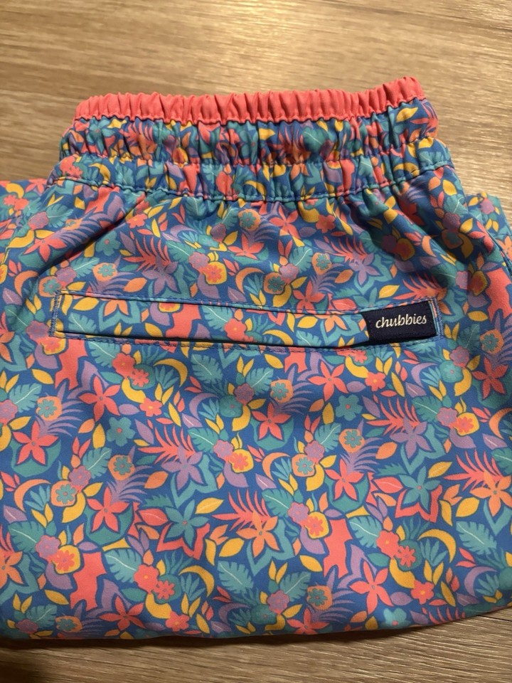 Chubbies Swim Trunks Mens Small 5.5 Inch Pink Purple Spades Shorts ...