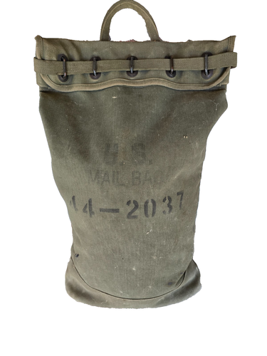 WW2 Post War US Mail Bag w/ Locking Strap Herkert & Meisel Trunk Co ...