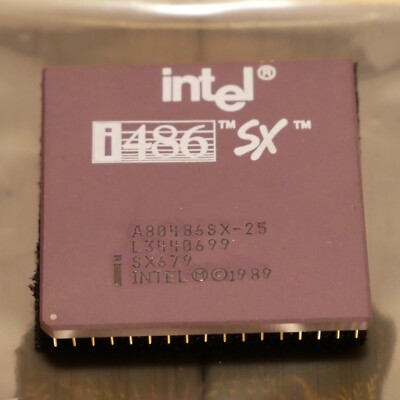 Vintage Intel 486 SX 25 MHz A80486SX-25 SX679 CPU Tested & Working | eBay