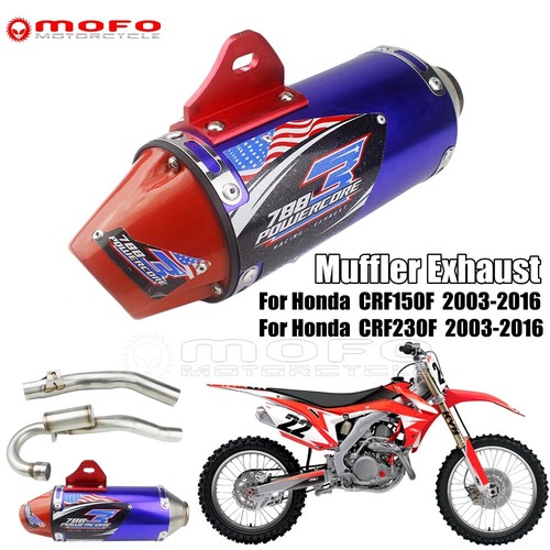 For Honda CRF150F CRF230F Complete Muffler Exhaust System with 2-5 Hp ...