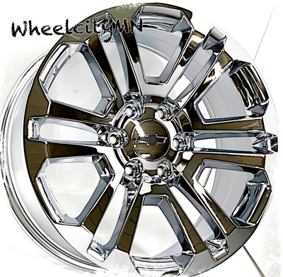 22" chrome OE 4741 replica 19301158 rims fits Chevy Silverado Tahoe 6x5 ...