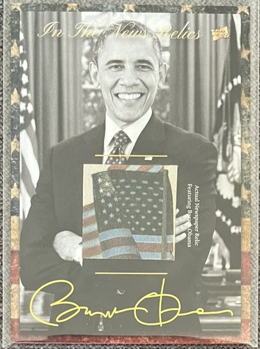 2018 The Bar Pieces of the Past Hybrid Edition Relic Barack Obama Card ...