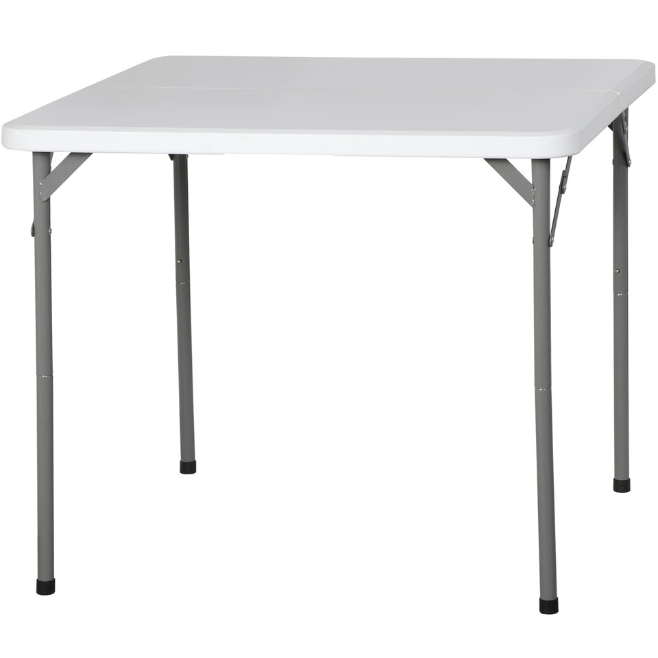 Heavy Duty 34" Folding Table Plastic Square Card Table w/Carrying ...