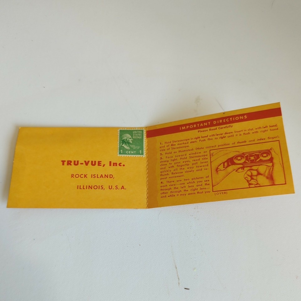 1940s TRU-VUE Bakelite Film Strip Viewer Original Box Instructions 12 ...