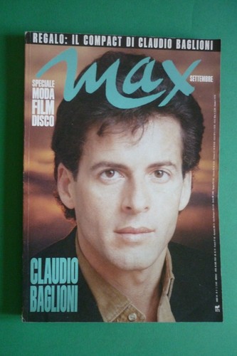 Max September 1992 Rare Poster Claudio Baglioni Milla Jovovich ...