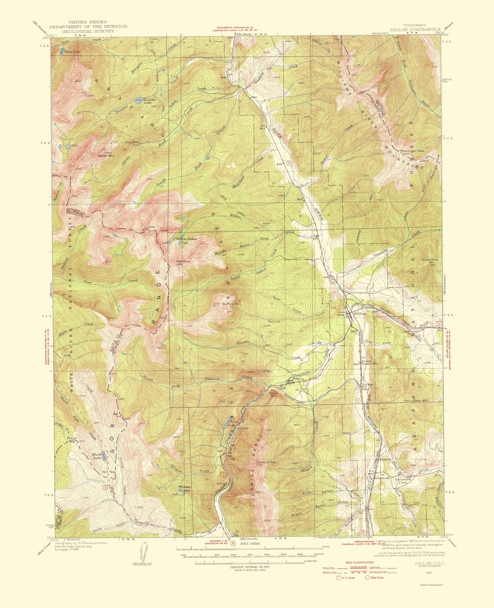 Dillon Colorado Map