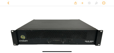 Crown XLS 202 Stereo Power Amplifier: 200w @8ohm, 300w @4ohm; 2U rack ...