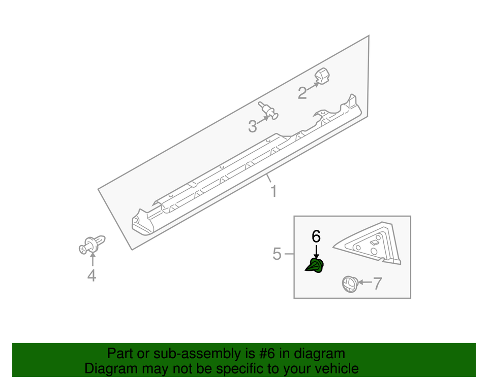 Genuine Mazda Pillar Molding Clip C235-50-714 | eBay
