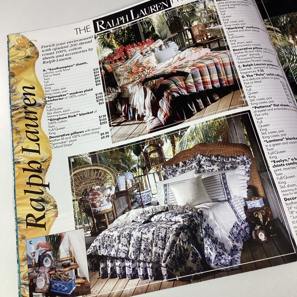 Florida Catalog Miami Burdines 1989 Beachcore White Wamsutta Buatta ...