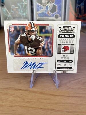 2022 Contenders #245 Auto MIKE WOODS Autograph Variation Rookie Ticket ...