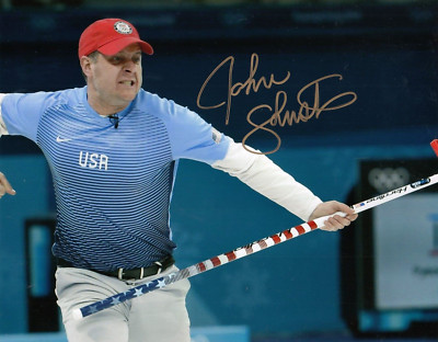 John Shuster Signed Autograph USA Curling Olympics 8x10 Winning Pic ...