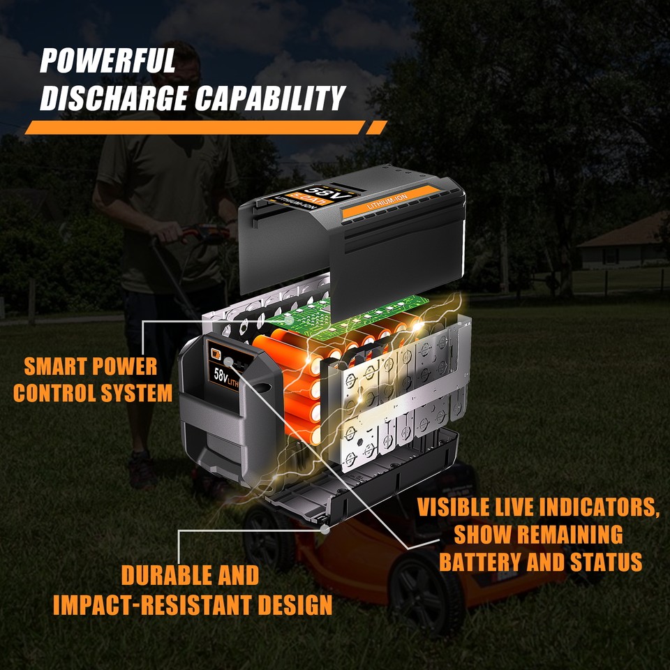 5.0Ah Lithium-ion Battery for Echo 58Volt CBP-58V40 CBP-58V2AH CHT-58V ...