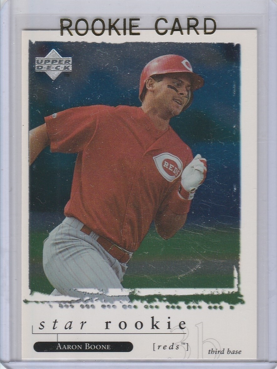 AARON BOONE ROOKIE CARD Reds Baseball STAR RC Upper Deck NEW YORK ...