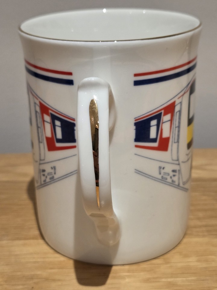 1989 Mug celebrating the introduction of Class 321 electric multiple ...
