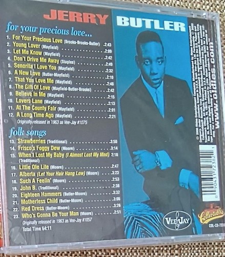 New Sealed Jerry Butler CD For Your Precious Love + Folk Songs soul r&b ...