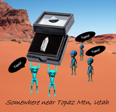 Large Super Clear Topaz Crystal - 8 Carats - 3D Display - Topaz Mtn ...