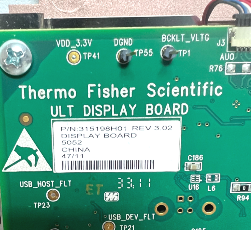 Thermo Fisher Scientific ULT Display Board 315198H01 Rev 3.02 | eBay