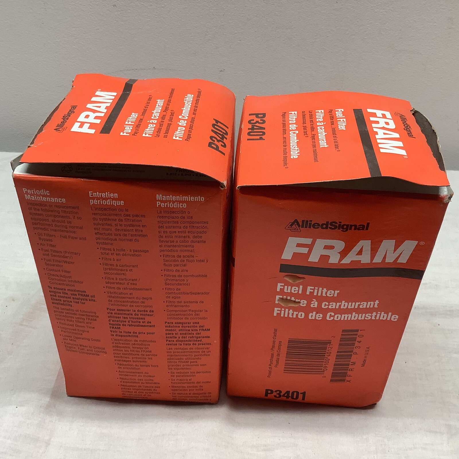 Fram P3401 - Fuel filter cross reference
