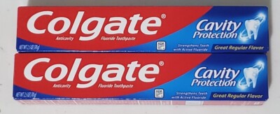 SET OF 2 Colgate Cavity Protection Fluoride Toothpaste 2.5oz | eBay
