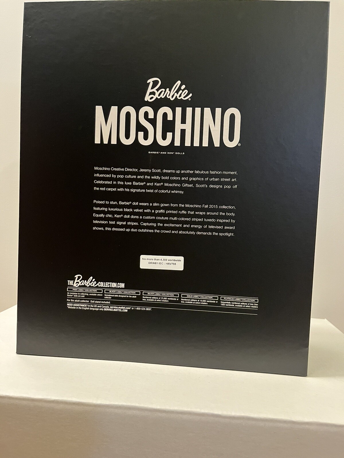 2016 Moschino Barbie & Ken Giftset NRFB Gold Label Mattel DRW81 for ...