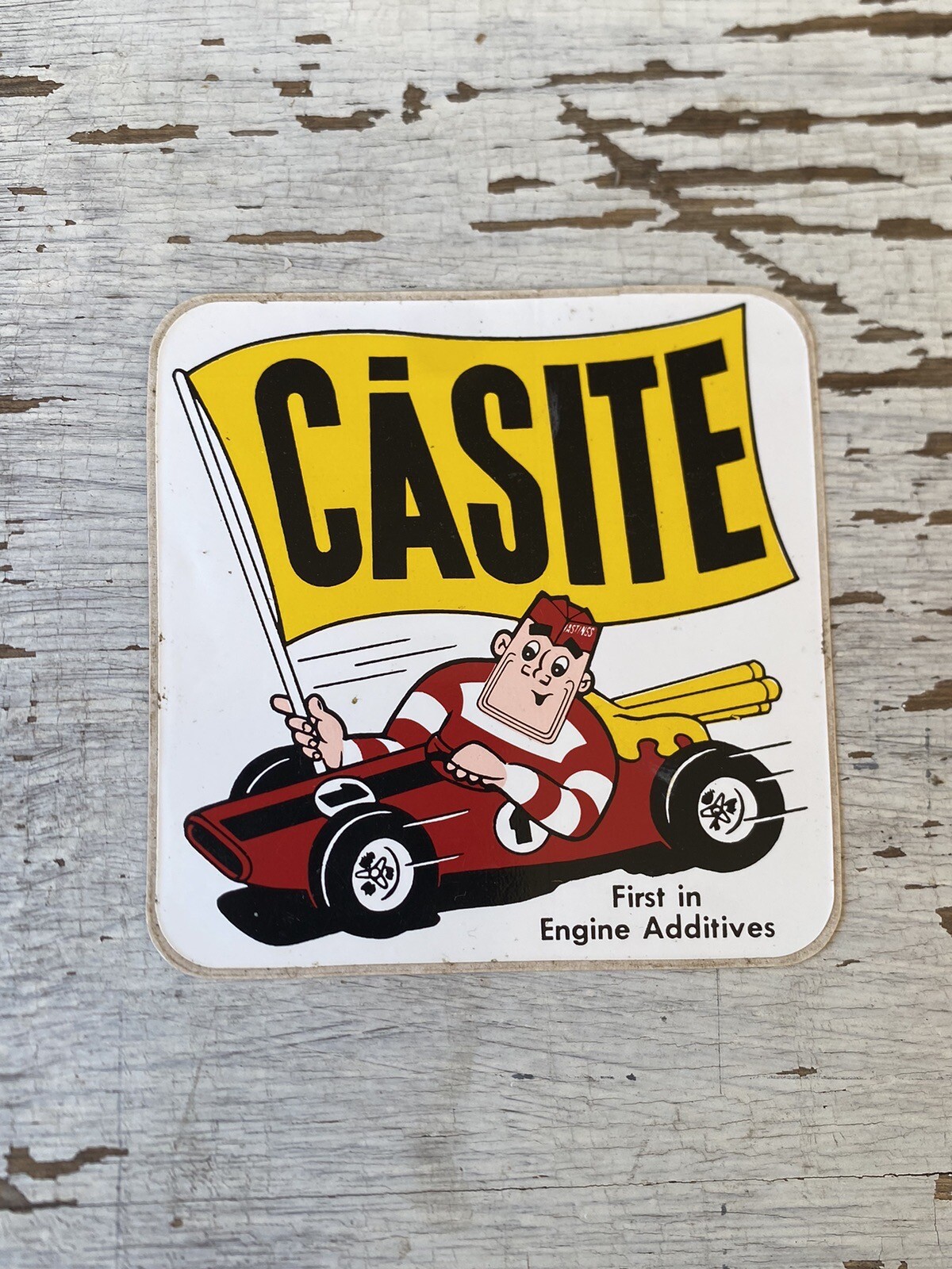 VINTAGE CASITE Sticker/Decal ORIGINAL RACING OLD STOCK 3.5” First In ...