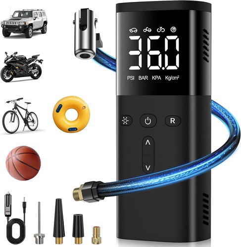 Tire Inflator Air Compressor Cordless Car Automatic Pump Durable ...