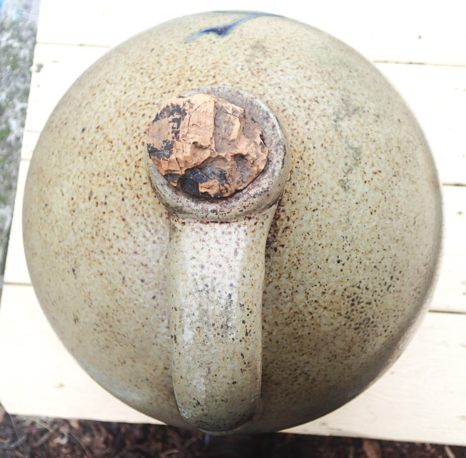 ANTIQUE SALT GLAZED 5 GALLON COUNTRY STORE STONEWARE JUG WHISKY STILL ...