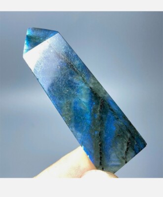 36g Natural Blue Labradorite Wand Quartz Crystal healing Reiki Point ...